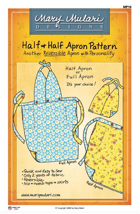 Nancy Zieman The Blog New Half And Half Reversible Apron Sewing
