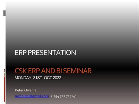 Erp Presentation Pptx