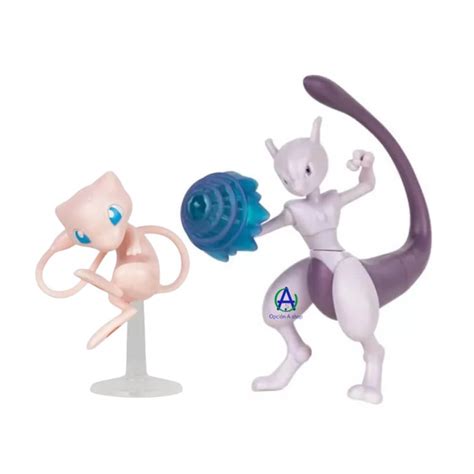 Battle Figure Pack Mew Mewtwo Pokémon Genético Psíquico