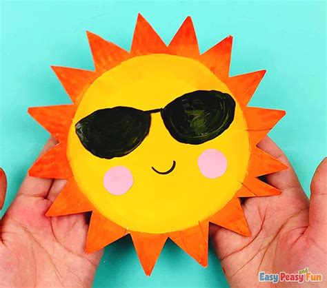 Paper Plate Sun Craft Easy Peasy And Fun