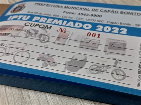 Sorteio Da Campanha Iptu Premiado Será Nesta Sexta Feira 1612