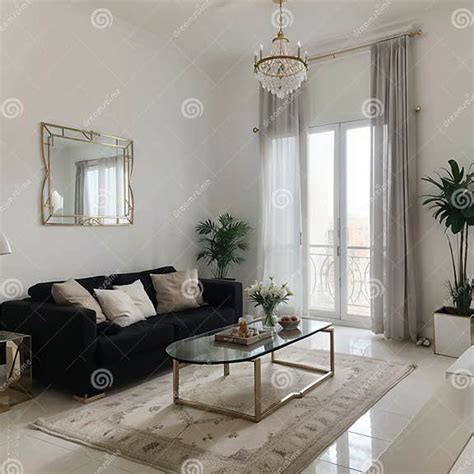 Snow White Luxury Apartment Interior With Egyptian Style Decor With
