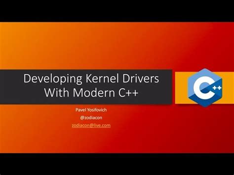 Ndc Conferences Talk Developing Kernel Drivers With Modern C From Ndc Conferences Talk Developing Kernel Drivers With Modern C From