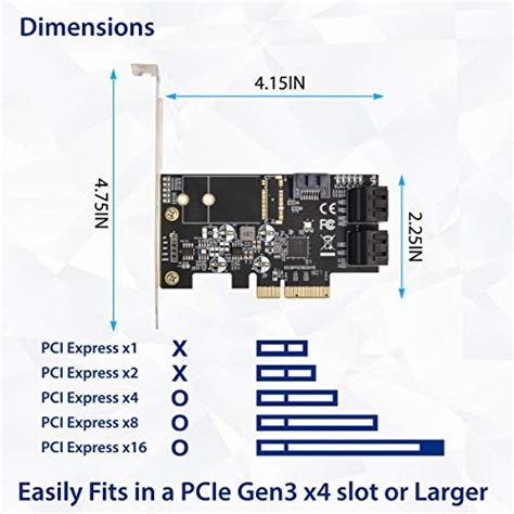 IO CREST Internal 5 Port Non Raid SATA III 6GB S Pci E X4 Controller