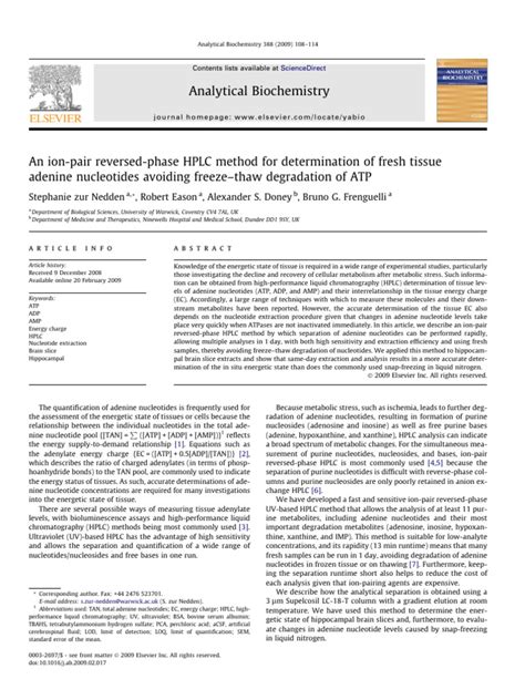 An Ion Pair Reversed Phase Hplc Method Pdf