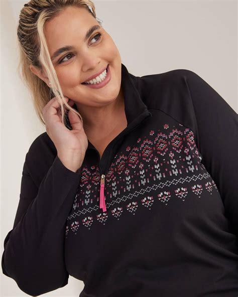Half Zip Fair Isle Pullover Active Zone Penningtons