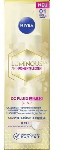 Nivea Luminous 630 CC Fluid Anti Pigmentflecken LSF 30 Hell 40ml Ab