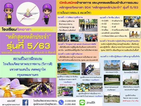 โรงเรียนจิตอาสาพระราชทาน เปิดรับสมัครอบรมหลักสูตรจิตอาสา904 หลักสูตร