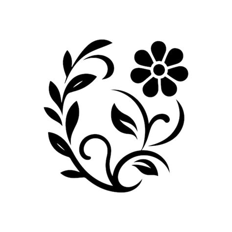 Simple Floral Vine Vector With Seamless Horizontal Vignette Of Elegant