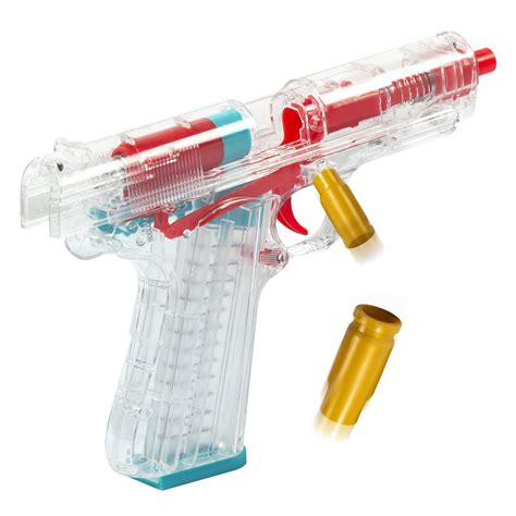 Buy Shell Ejection Soft Bullet Toy Pistol With Magazine Toy Clear Housing Online At Desertcartindia