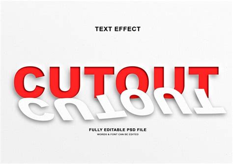 Premium Psd Cutout Editable Paper Text Effect