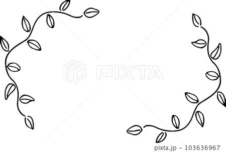 葉っぱのフレームのイラストのイラスト素材 103636967 PIXTA