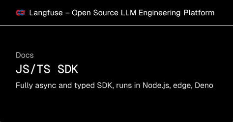 Jsts Sdk Langfuse