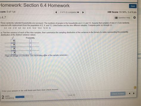 Solved Homework Section 6 4 Homework Core 0 Of 1 Pt 4 7