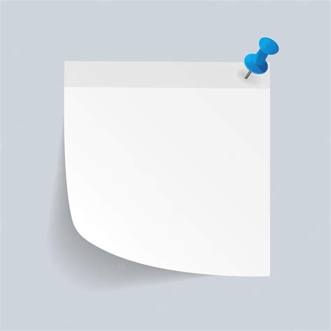 빈 흰색 스티커 메모 회색 배경 벡터 일러스트 레이 션에 격리 프리미엄 벡터