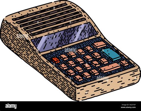Subtraction Calculator Sketch Hand Drawn Vector Stock Vector Image And Art Alamy