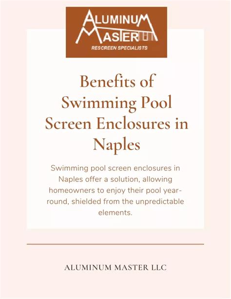 PPT Benefits Of Swimming Pool Screen Enclosures In Naples PowerPoint