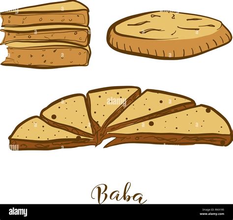 Dibujos Coloreados De Baba Pan Dibujo Vectorial De Diversos Gruesos
