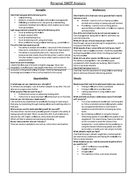 Swot Analysis Paper Example Apa Format Design Talk