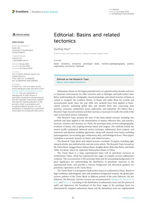 Pdf Editorial Basins And Related Tectonics