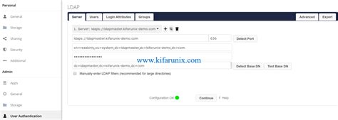 Configure Owncloud Openldap Authentication
