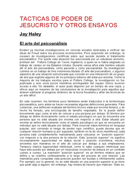 Tacticas De Poder De Jesucristo Pdf