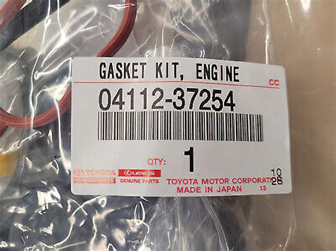 2010 2015 Prius Cylinder Head Gasket Set OEM 04112 37254 04112 37253