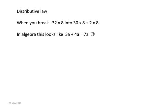Use The Distributive Rule In Arithmetic 5c Ppt Download
