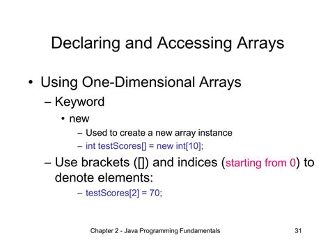 Ppt Chapter 2 Java Programming Fundamentals Powerpoint Presentation