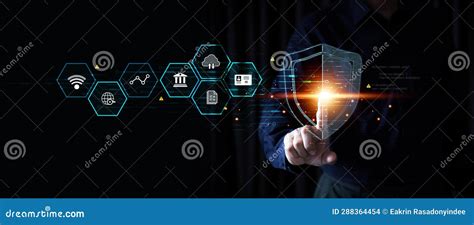 Cyber Security Data Protection Online Computer Network And Personal Privacy User Access Key