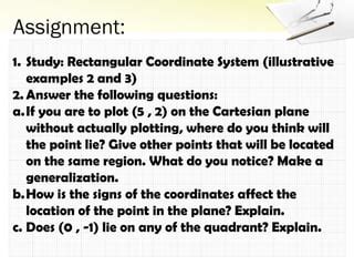 Rectangular Coordinate System Ppt
