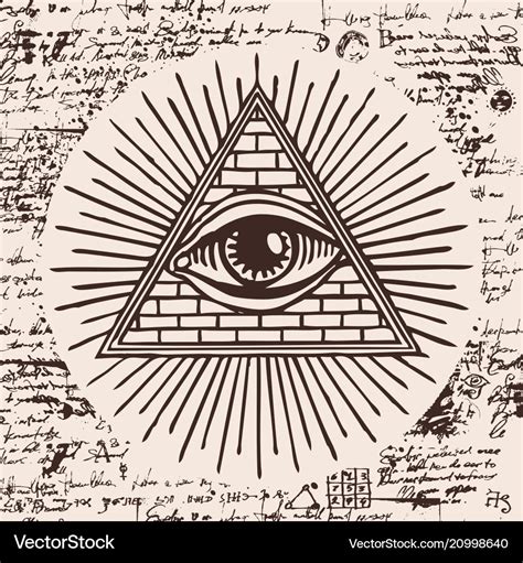 All Seeing Eye Pyramid Drawing