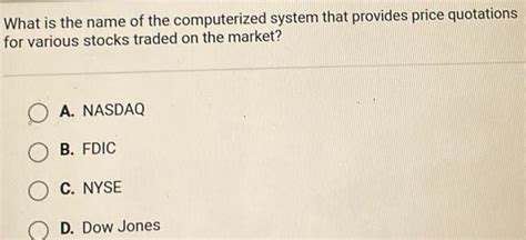 Answered What Is The Name Of The Computerized System That Provides