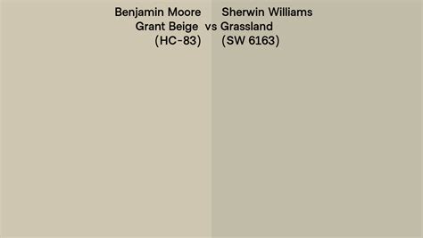 Benjamin Moore Grant Beige Hc 83 Vs Sherwin Williams Grassland Sw