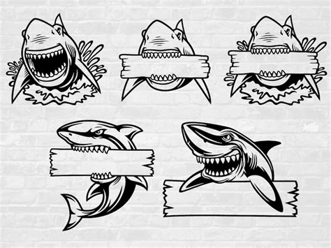 Tiburón en el océano svg tiburón svg nombre de tiburón svg Etsy España