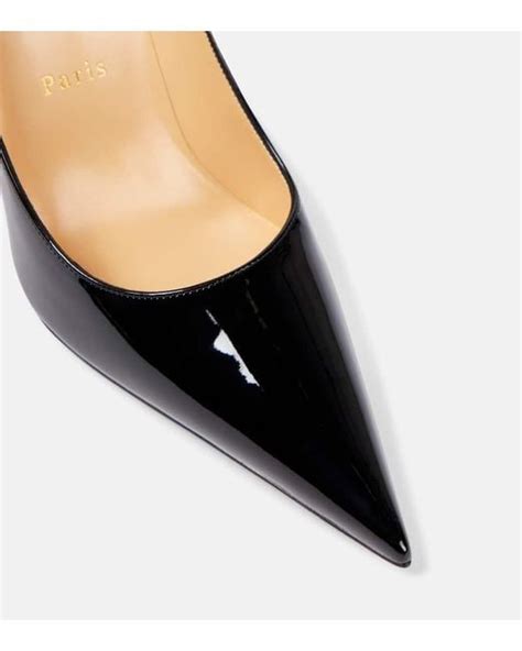 Christian Louboutin Kate Max 100 Patent Leather Pumps In Black Lyst