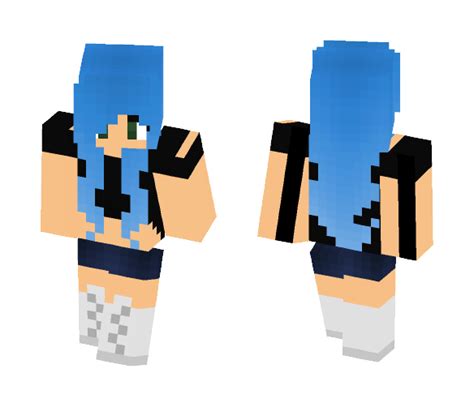 Download Girl Blue Ombre Hair Minecraft Skin For Free