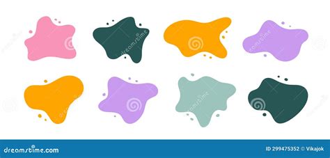 Abstract Organic Shapes Collection Irregular Liquid Forms Set Stock Illustration Illustration