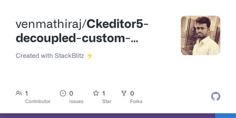 Github Venmathiraj Ckeditor Decoupled Custom Editor In Angular Created With Stackblitz
