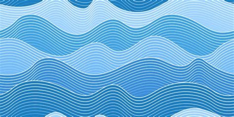 Premium Vector Vector Drawing Of Sea Waves Seamless Pattern