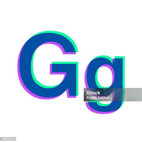 文字g 大文字と小文字白い背景に2色のオーバーレイを持つアイコン 3dのベクターアート素材や画像を多数ご用意 3d アイコン