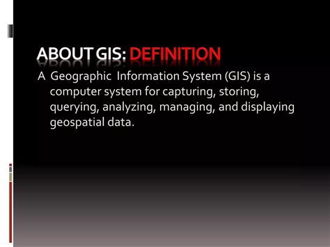 Tybsc It Pgis Unit I Chapter I Introduction To Geographic Information Systems Pptx