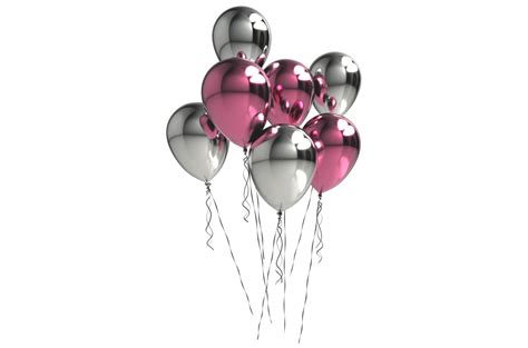 Balloons 3d Render Illustration For Celebration Or Birthday Party