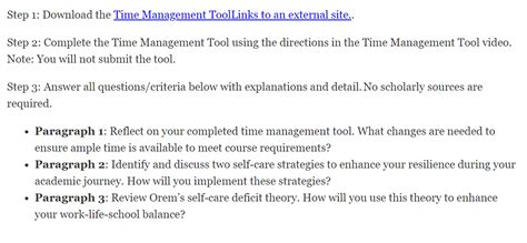 Solved NR351 Week 1 Discussion Collaboration Café Time Management