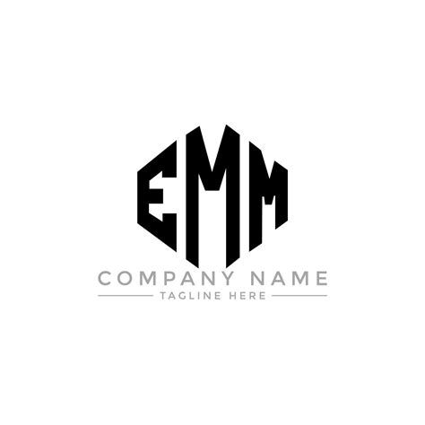 Emm Letter Logo Design With Polygon Shape Emm Polygon And Cube Shape