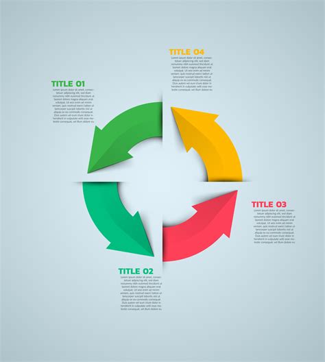 infografía de flechas de círculo vectorial plantilla infográfica moderna diagrama abstracto