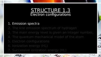 IB DP Chemistry 2023 Structure 1 3 Electron Configurations PPT