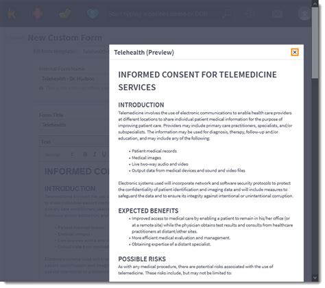 Telehealth Informed Consent Template