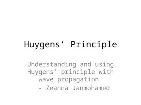 Pptx Learning Object 7 Huygens Princple Dokumentips