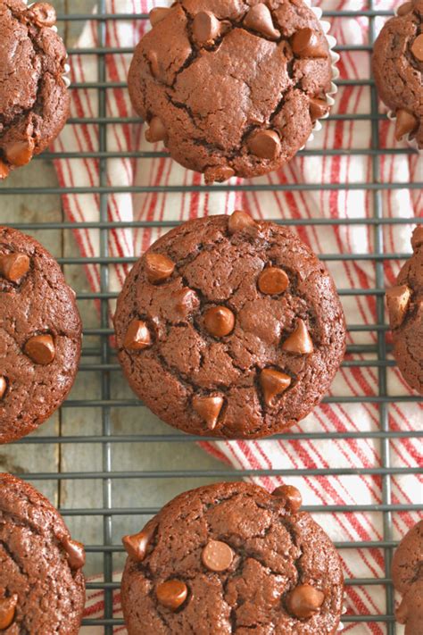 Gemmas Best Ever Bakery Style Double Chocolate Chip Muffins